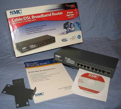 LIKE NEW SMC Barricade 7008ABR 10/100 Cable/DSL Router Print Server